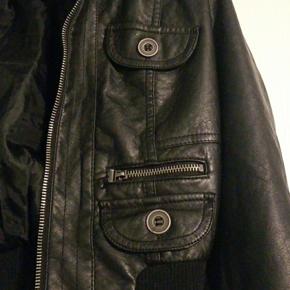 Paris Blues | Jackets & Coats | Paris Blues Vegan Leather Bomber Jacket ...